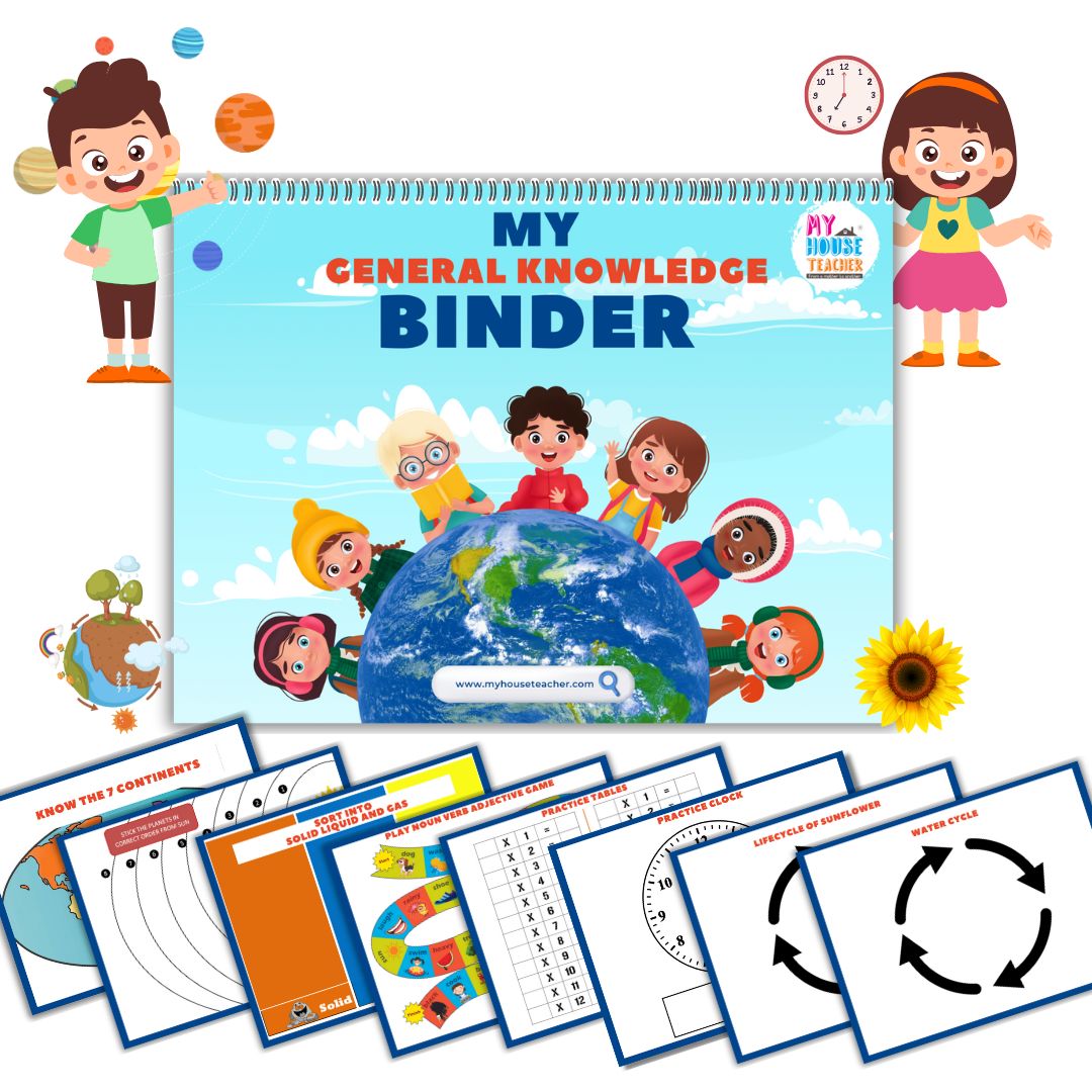 Knowledge Binder Book for 4 to 11 year kids – My House Teacher