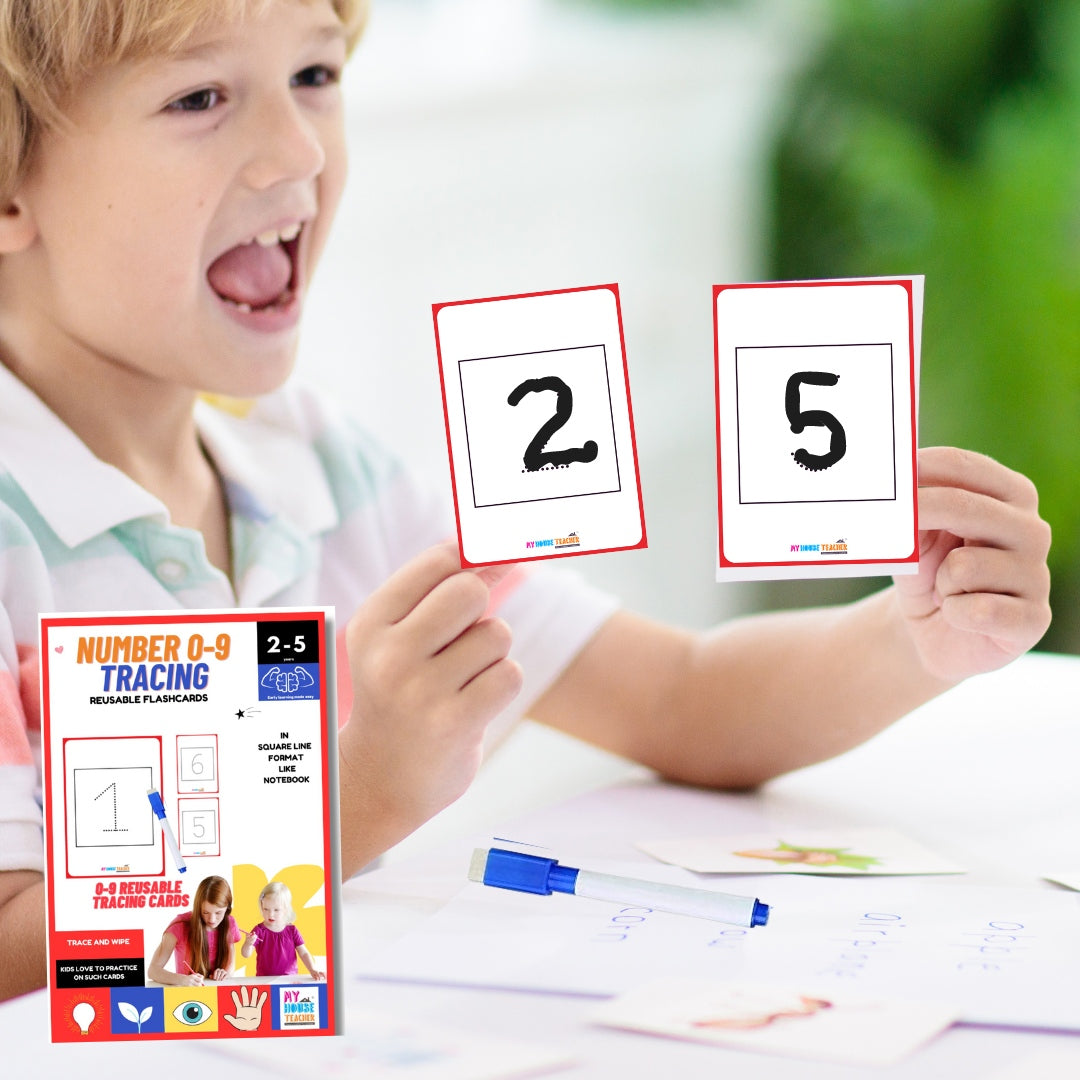 Numbers 0-9 Tracing Reusable Flashcards – My House Teacher