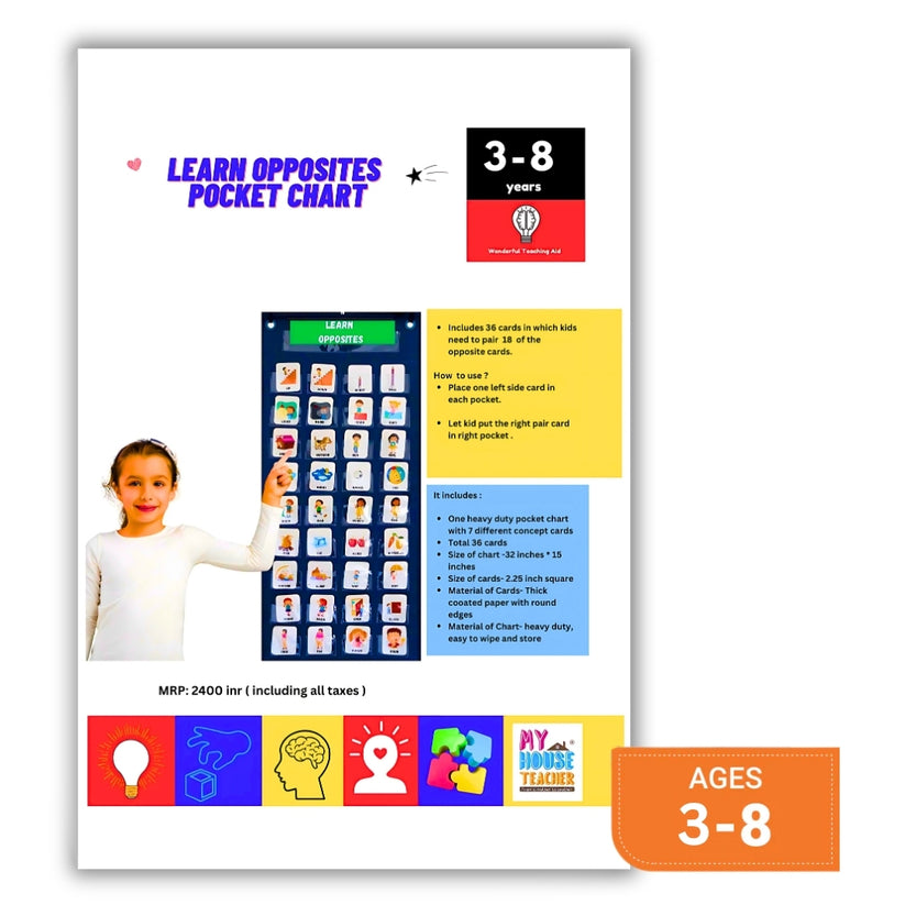 Opposites Matching Pocket Chart – My House Teacher